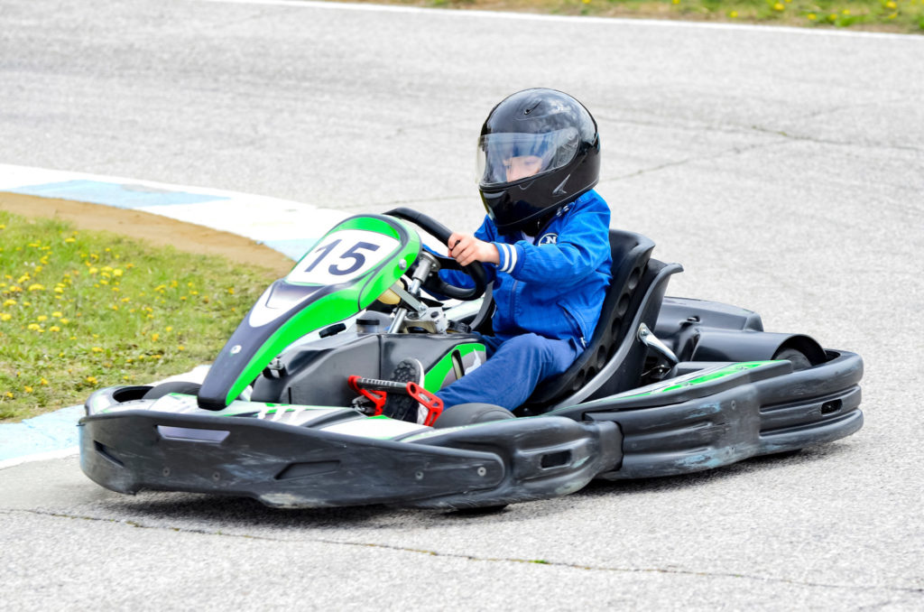 The racer on carting.Cars races • Stoos